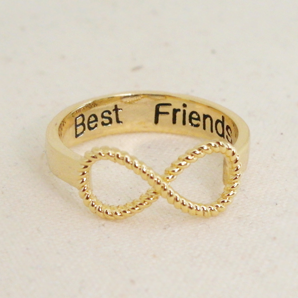 Friends Infinity Ring 6.5 Size In Gold, Bff Ring on Luulla